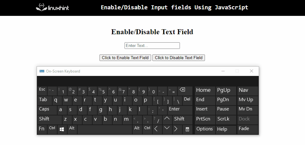 JavaScript Input 